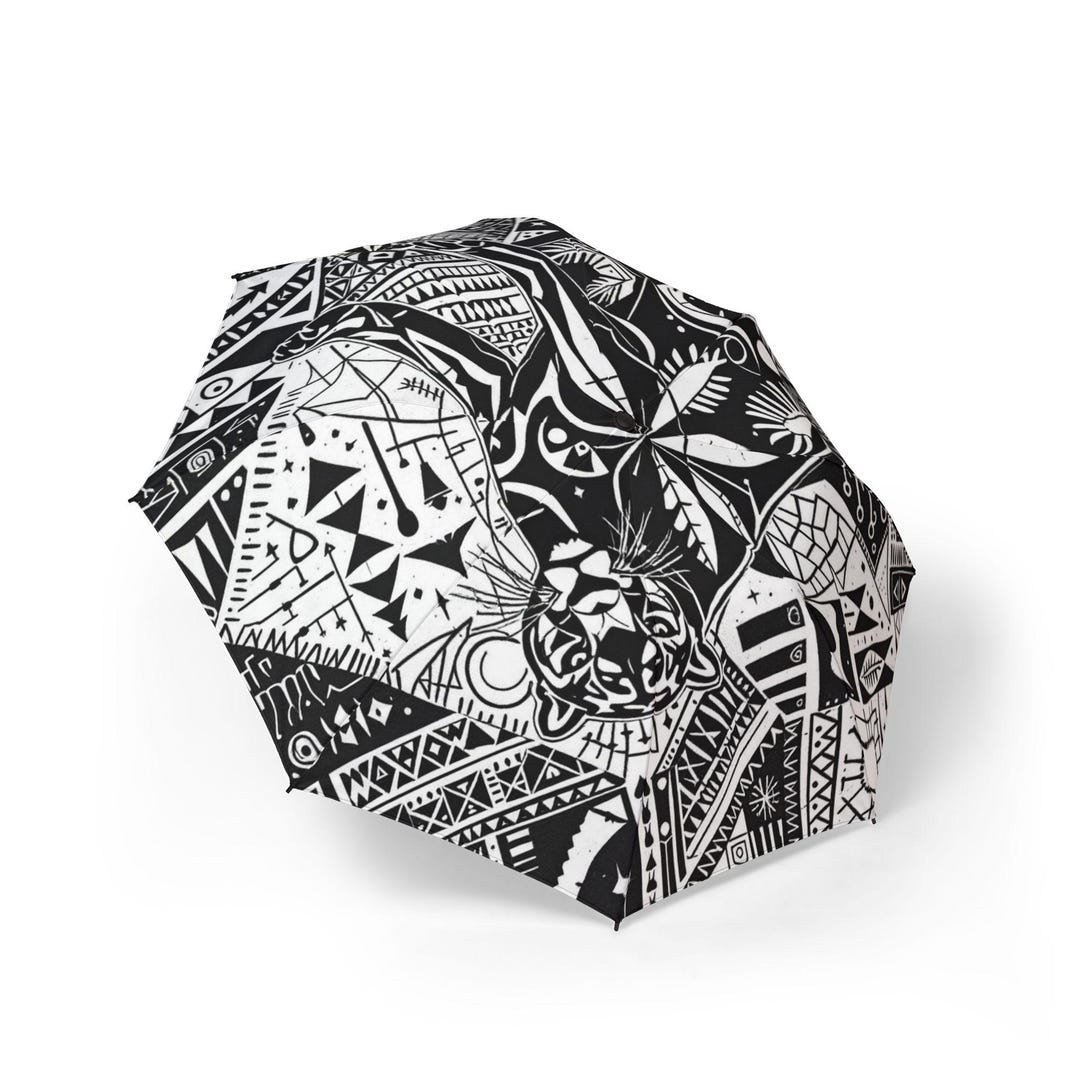 Artistic Foldable Umbrella With Tribal Design, Stylish Rain Gear ...