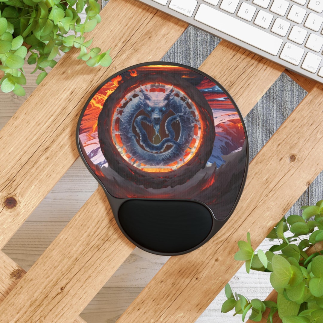 Mouse Pad, Fire Dragon Design, Gaming Mouse Mat, Desk Accessories ...