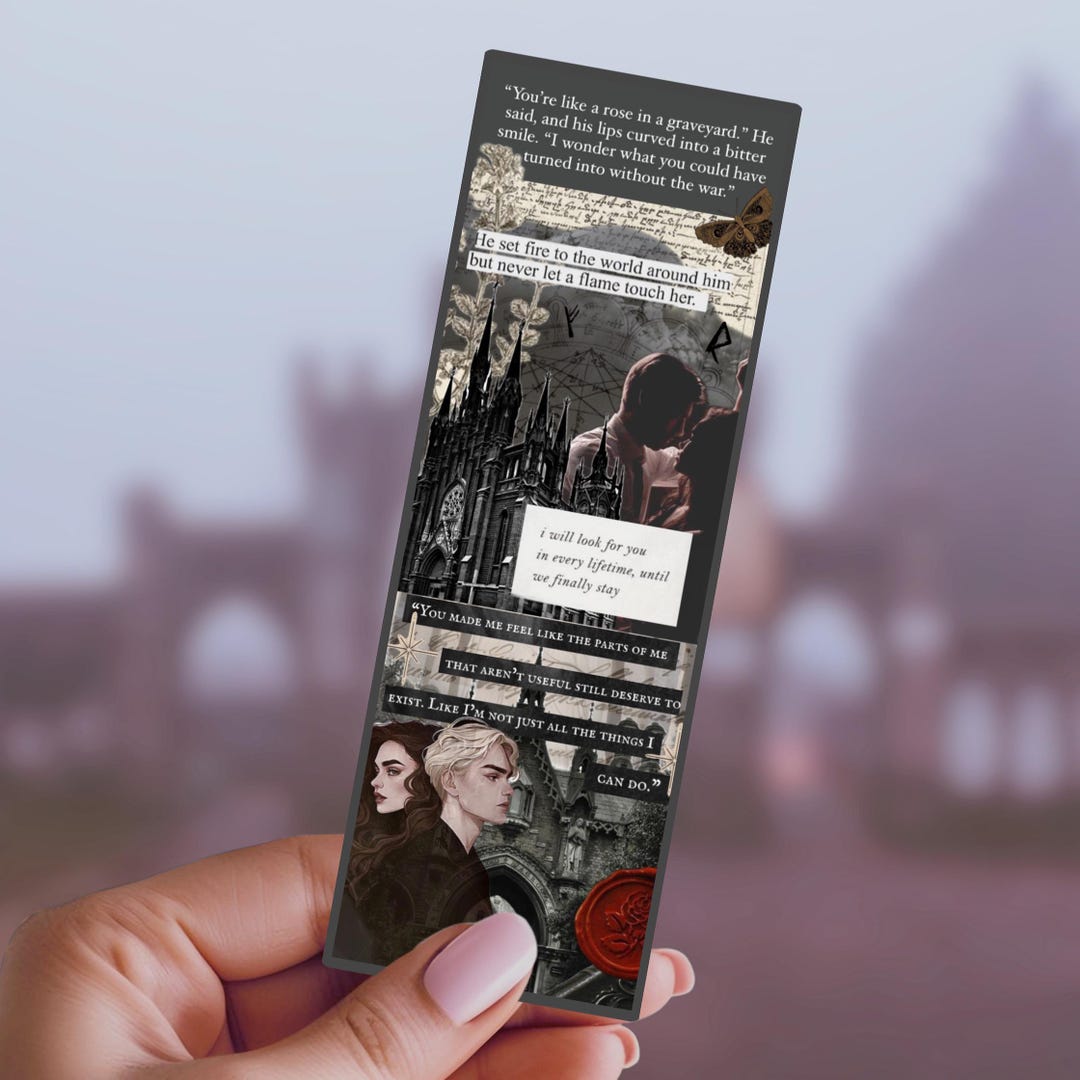 Alchemised Inspired Collage Bookmark – 2x6 Bookish Bookmark, Sparkle ...