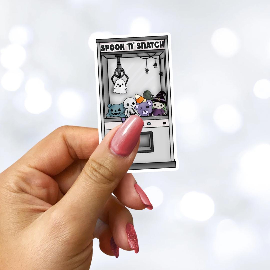 Spook N Snatch Sparkle Star Sticker – Cute Halloween Ghost Sticker ...