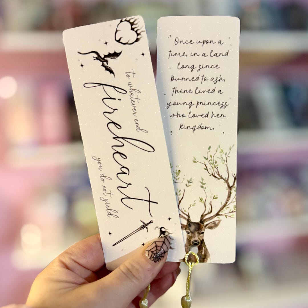 Fireheart TOG Bookmark – 2x6 Pre-tasseled Bookish Bookmark, Sparkle ...