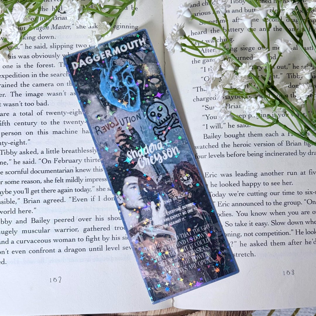 Daggermouth Inspired Collage Bookmark – Sparkle Laminated Cardstock ...