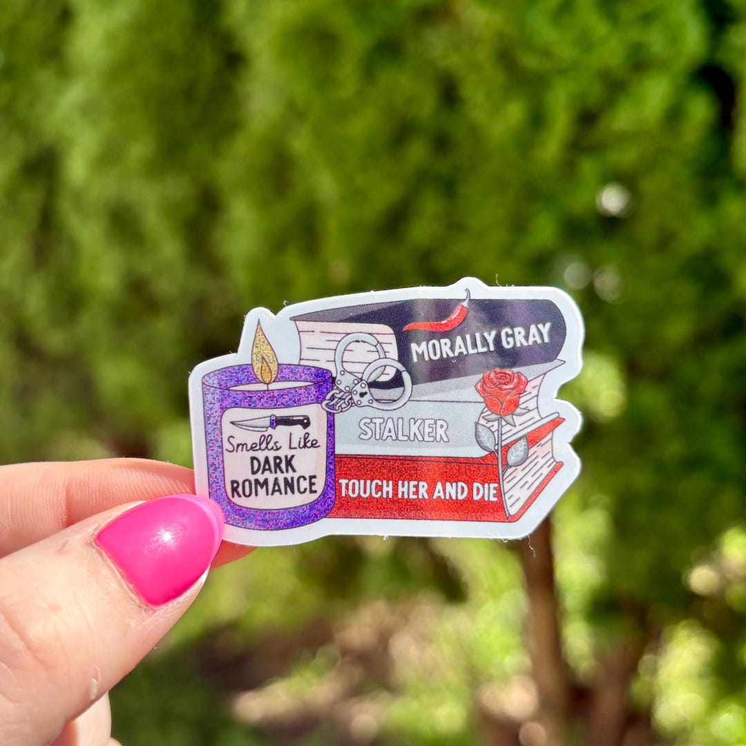 Dark Romance Crushed Glitter Sticker: Spicy Book Lover Gift - Etsy