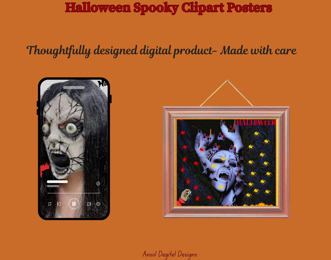 Halloween Clipart Bundle: 30 Spooky PNG Posters (digital Download) - Etsy