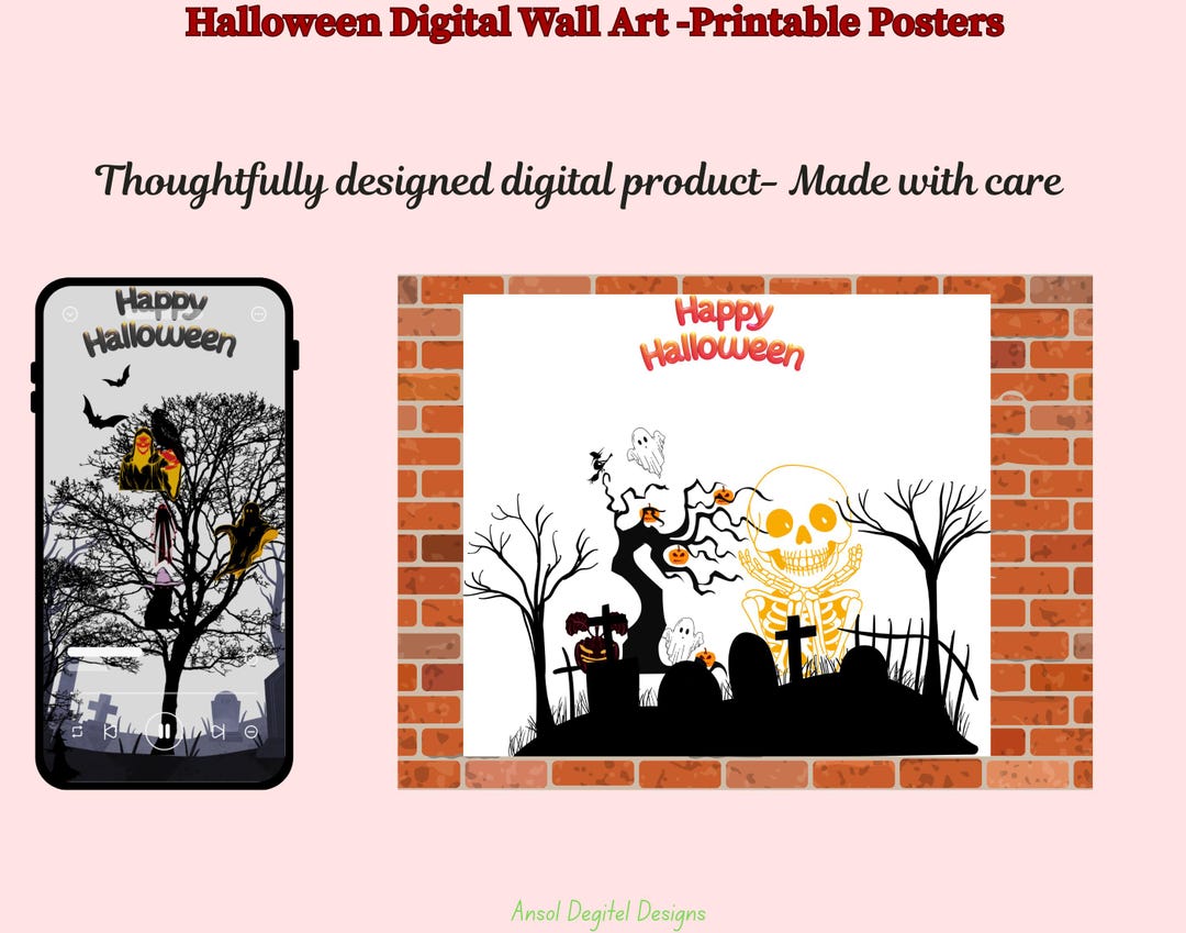 Spooky Halloween Posters Set: High-resolution Digital Download - Etsy