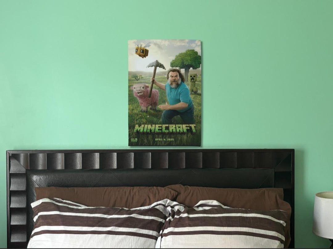 Minecraft Movie Posters | Satin Minecraft Movie Posters of Jack Black ...