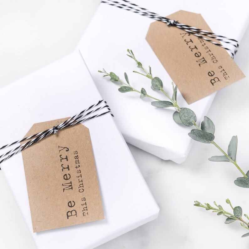 Christmas Gift Tags Kraft Tags Brown Tags Recycled Card - Etsy