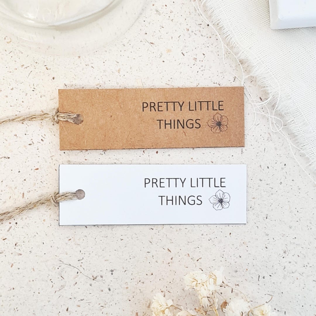 Pretty Little Things Gift Tags, Mini Gift Tags, Small Tags, Kraft White ...