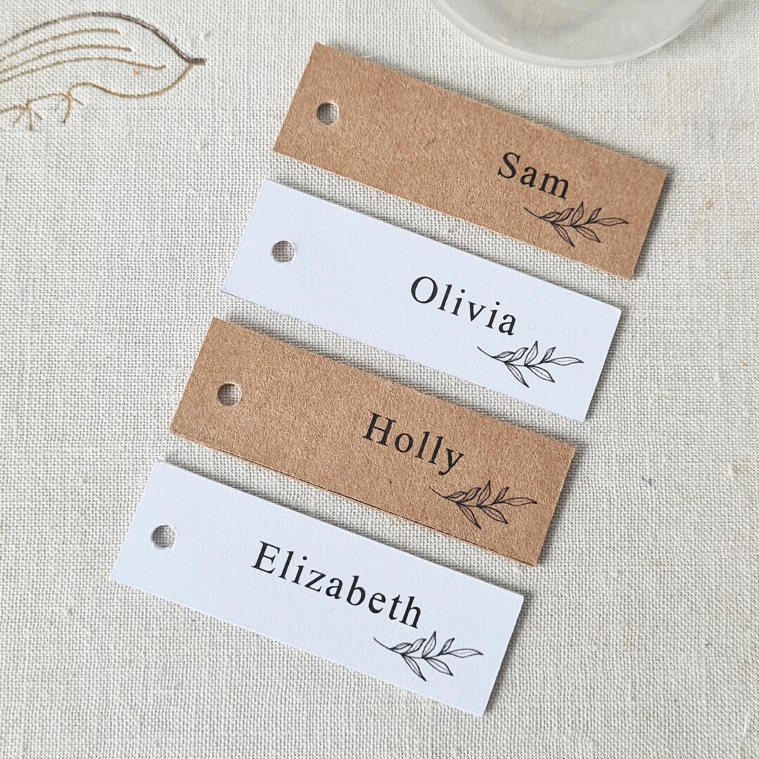 Small Personalised Name Tags – Wedding Favours - Name Labels for Gifts ...