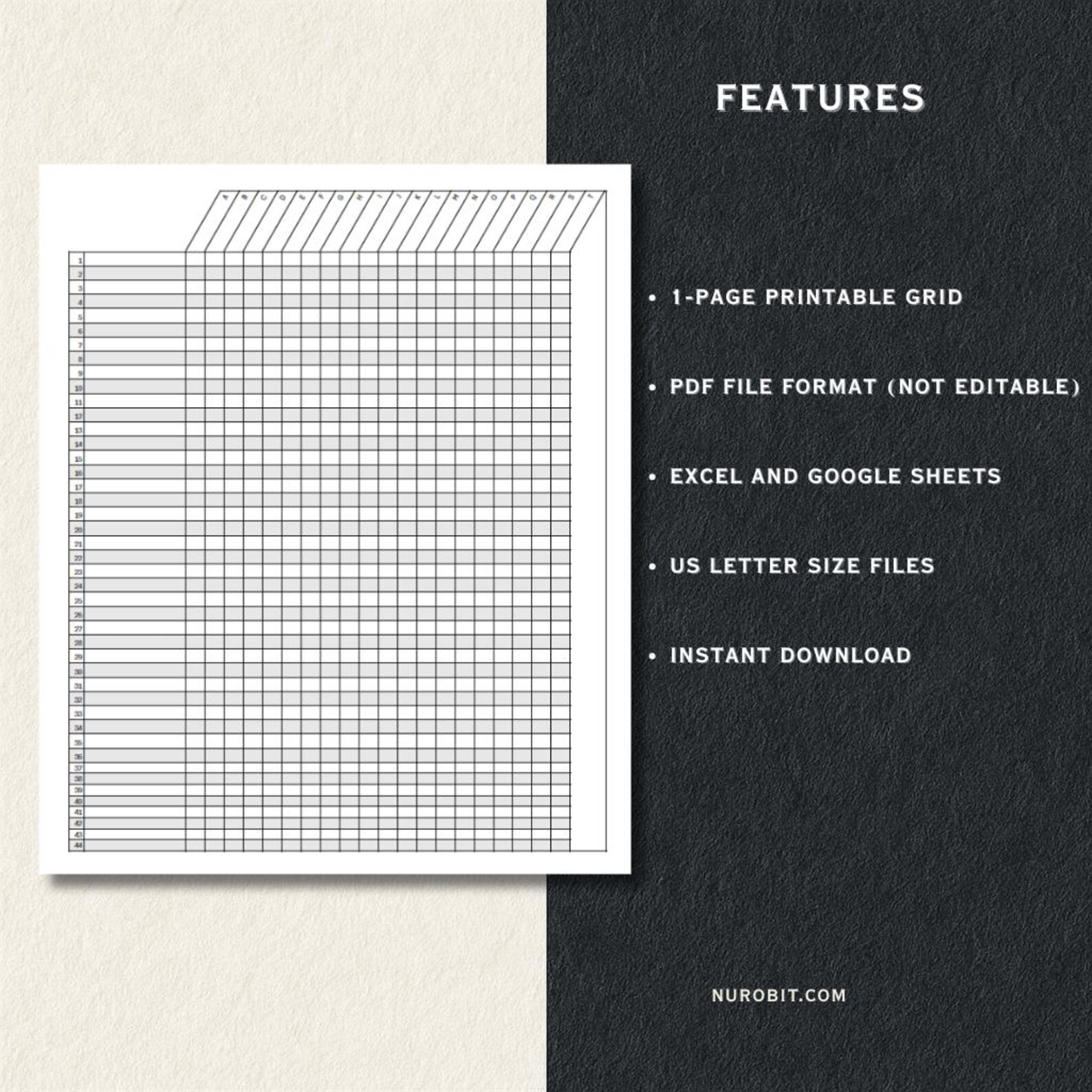 Printable Blank Item Tracker and Duty Roster Spreadsheet. Printable PDF ...
