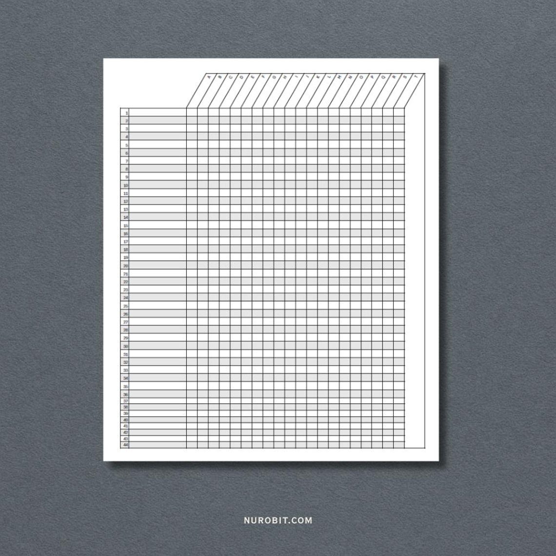 Printable Blank Item Tracker and Duty Roster Spreadsheet. Printable PDF ...