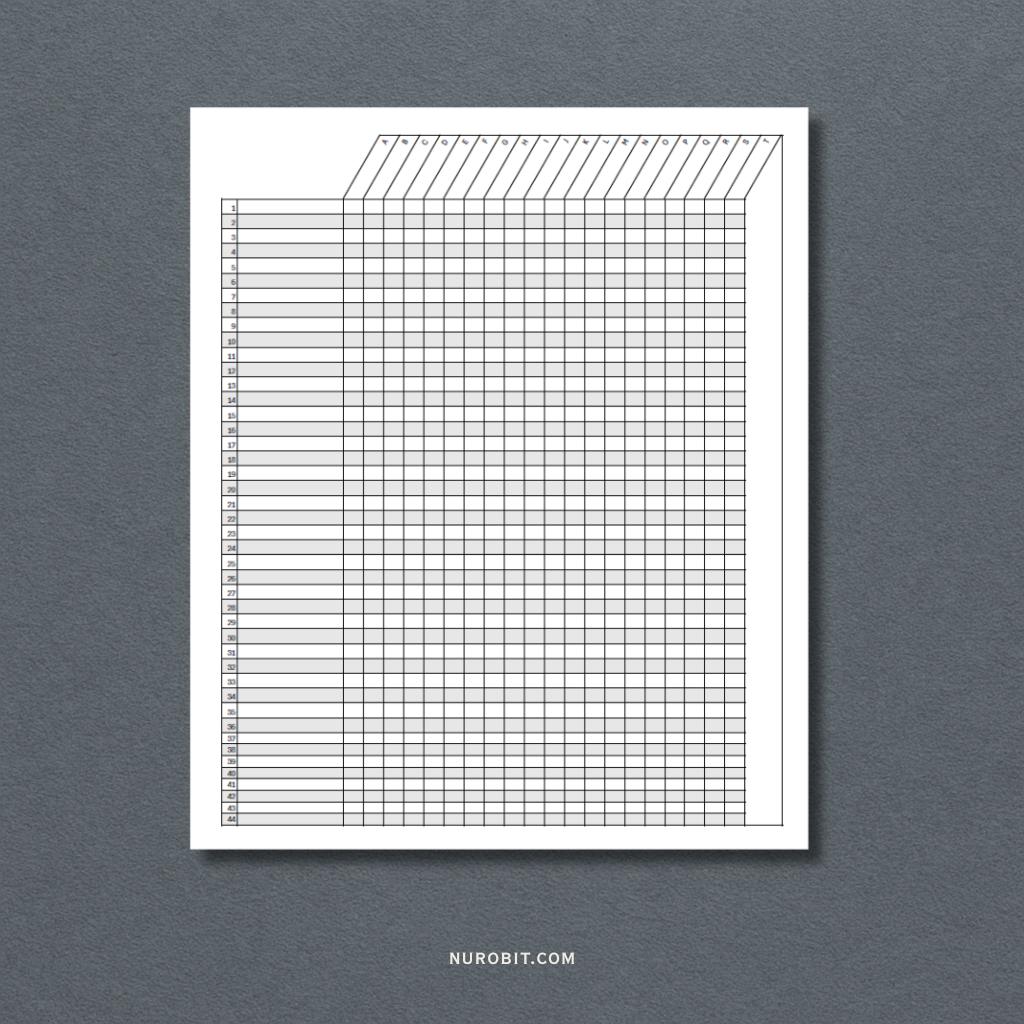 Printable Blank Item Tracker and Duty Roster Spreadsheet. Printable PDF ...