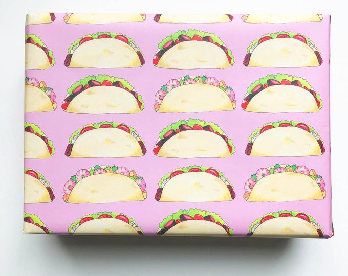 Taco Wrapping Paper Sheets 20 X 29 Inches, 5 Pack, Taco Lover Birthday ...