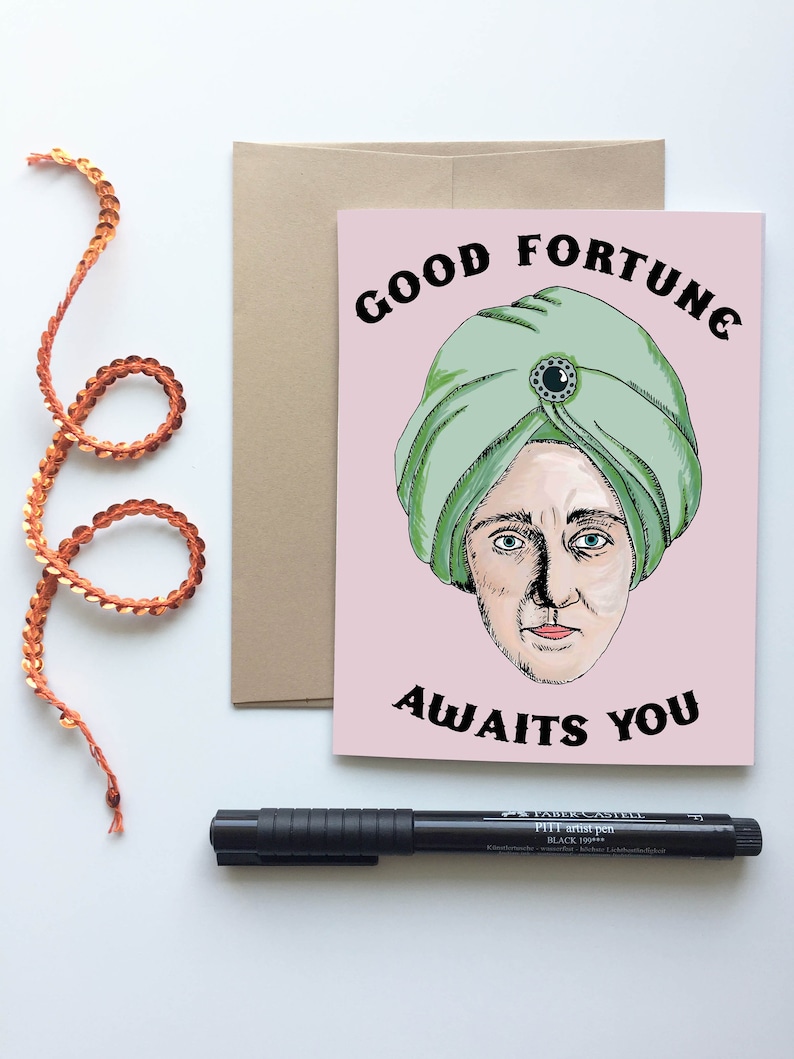 Psychic Birthday Card Fortune Teller Halloween Birthday | Etsy