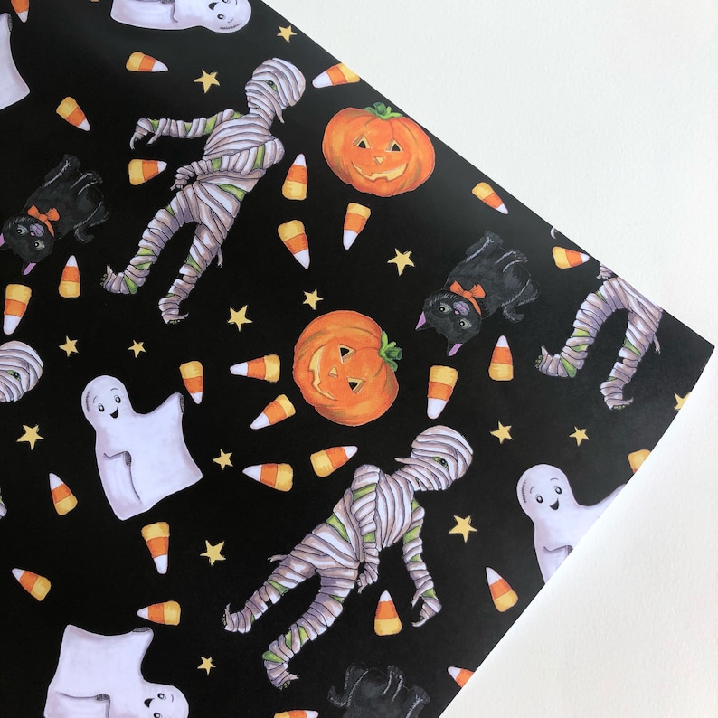 Vintage Halloween Style Wrapping Paper Sheets 20 X 29 Inches - Etsy