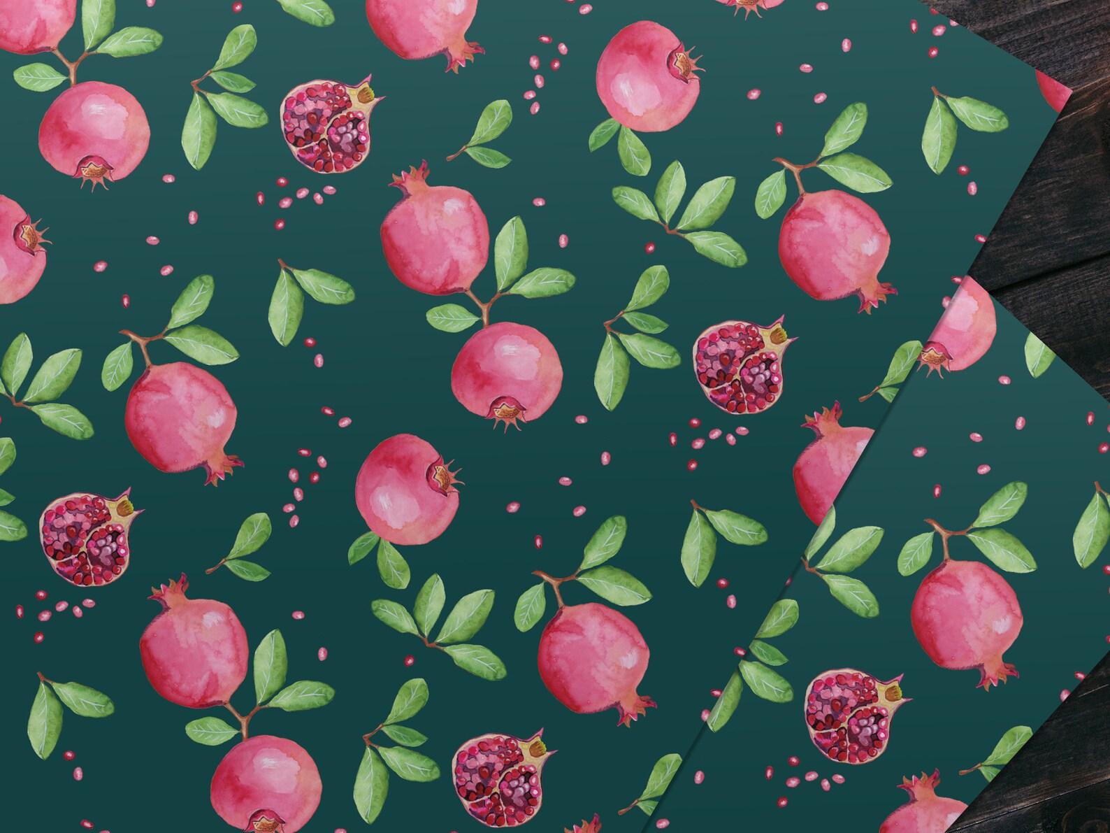 Pomegranate Wrapping Paper 20 X 29 Inch Sheets Gift for Her | Etsy