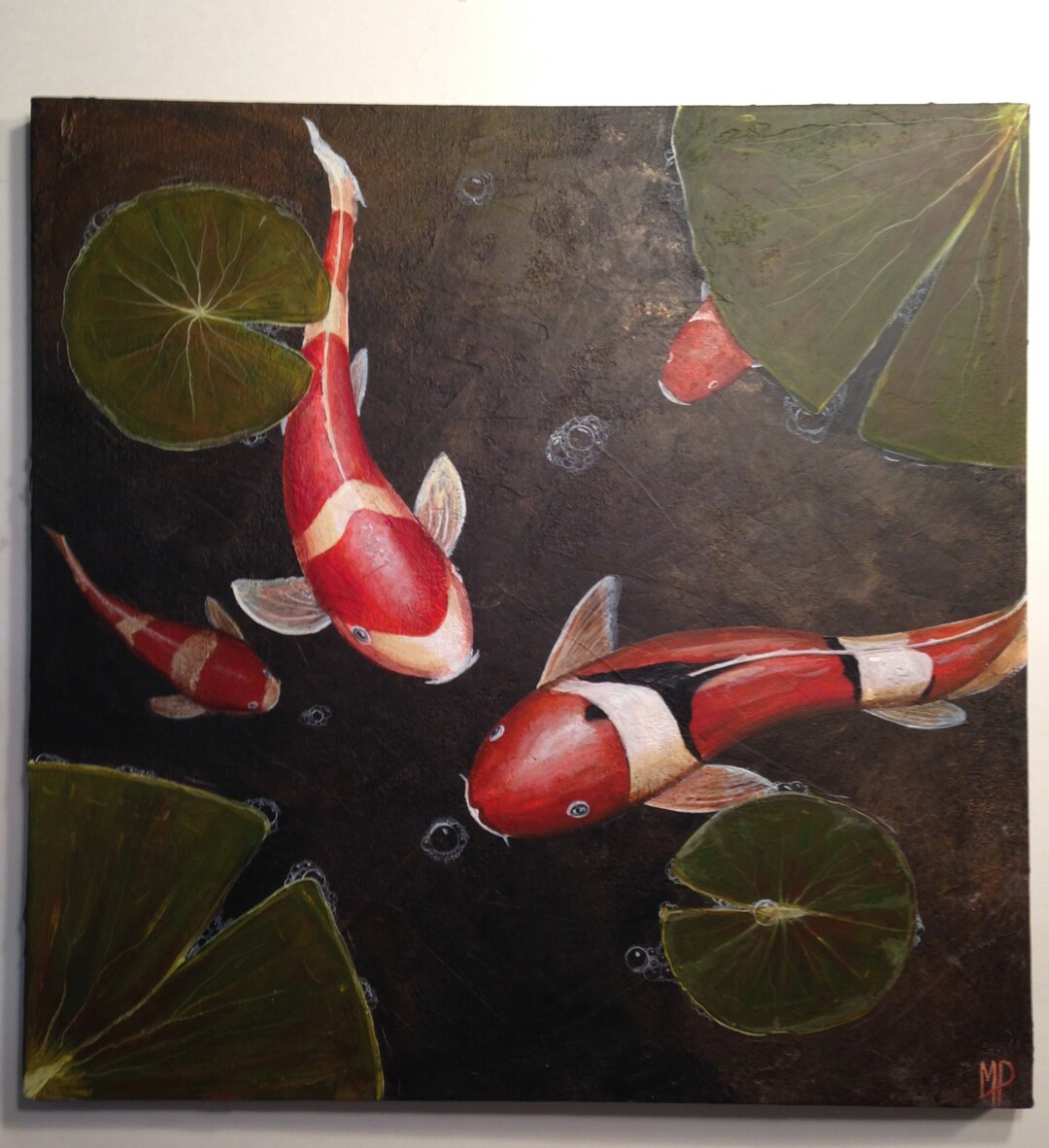 Zen Koi Fish Painting our Timeby Michael H. - Etsy