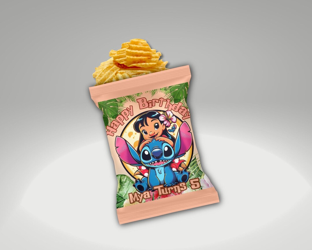 Lilo Andstitch Chip Bags – Stitch and Lilo Birthday Chip - Lilo and ...