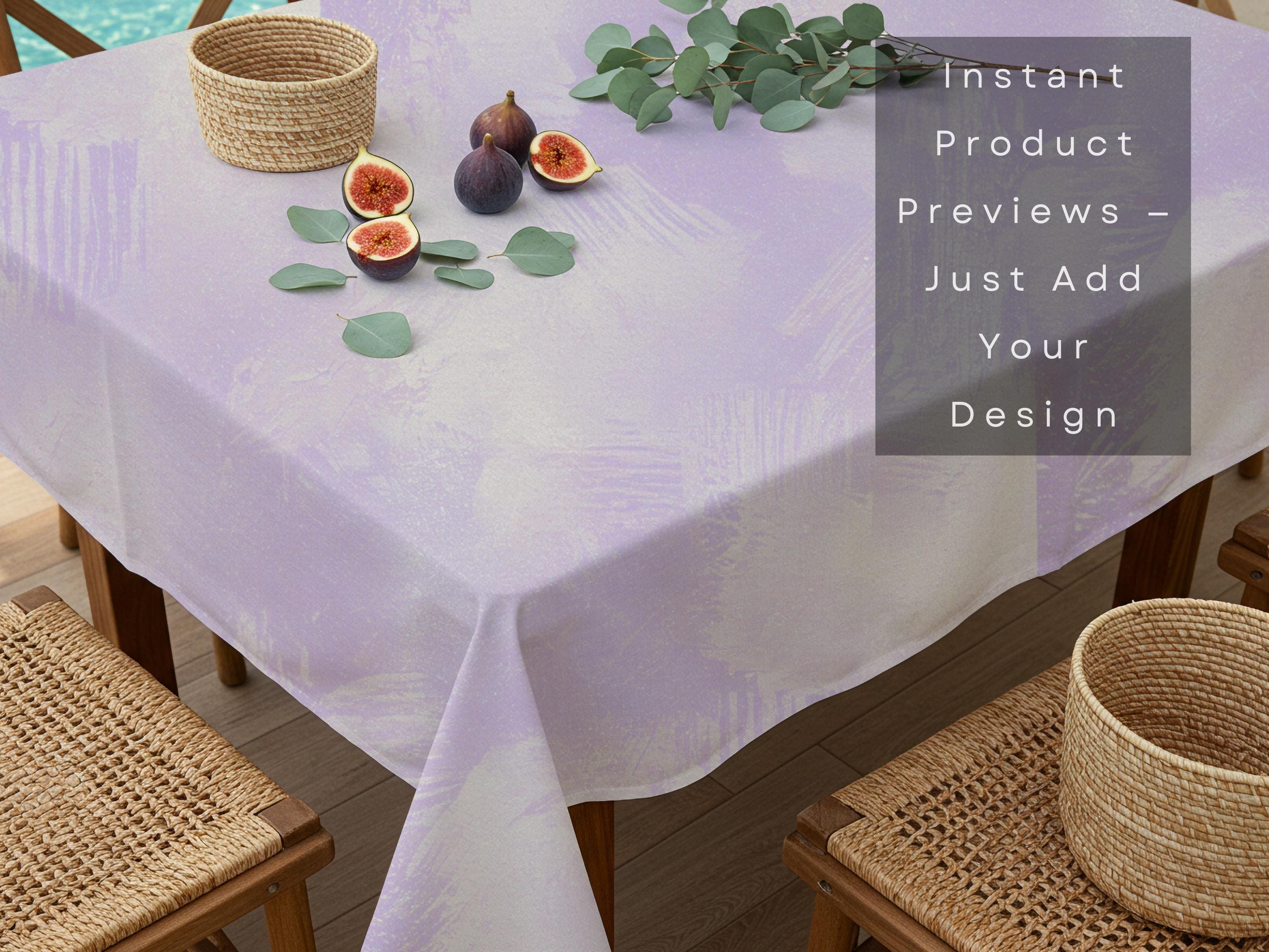 Tablecloth Mockup | Coastal Design | Summer Tablecloth Decor ...