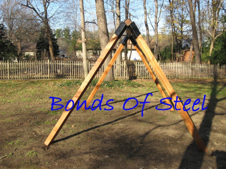 4x4 Wood Post Angle Brackets: Steel Suspension Frame Kit - Etsy