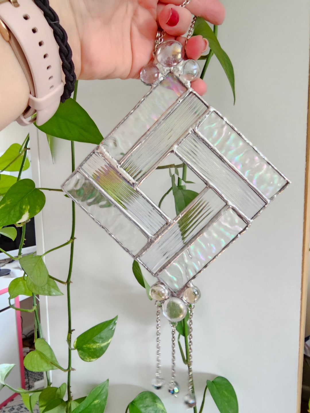 Art Deco Geo Style Art Glass Crystal Piece - Etsy