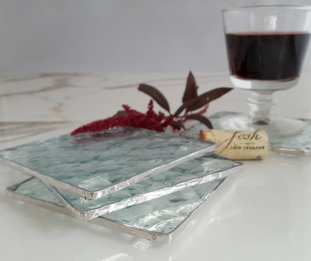 Drink Coasters Made From Stained Glass - Etsy