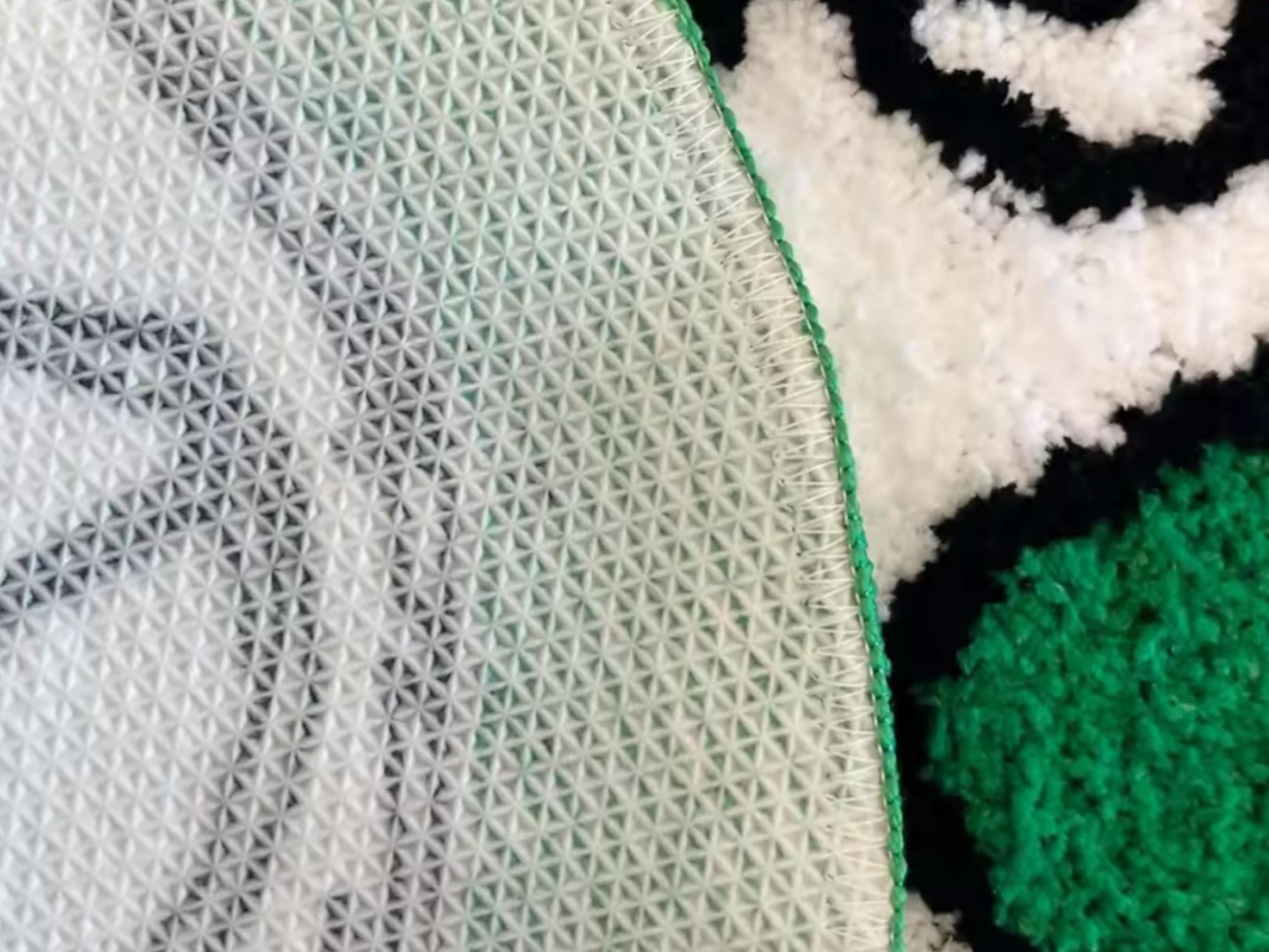 Green Vampire Teeth Tufted Rug – Thick Non-slip Carpet for Living Room ...