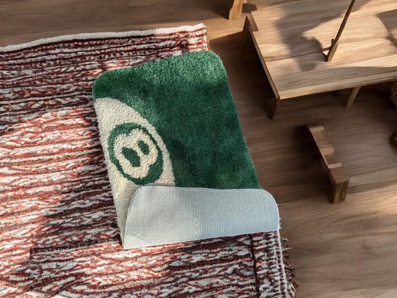 Green 8 Ball Tufted Rug – Soft Plush Non-slip Rectangle Carpet for ...