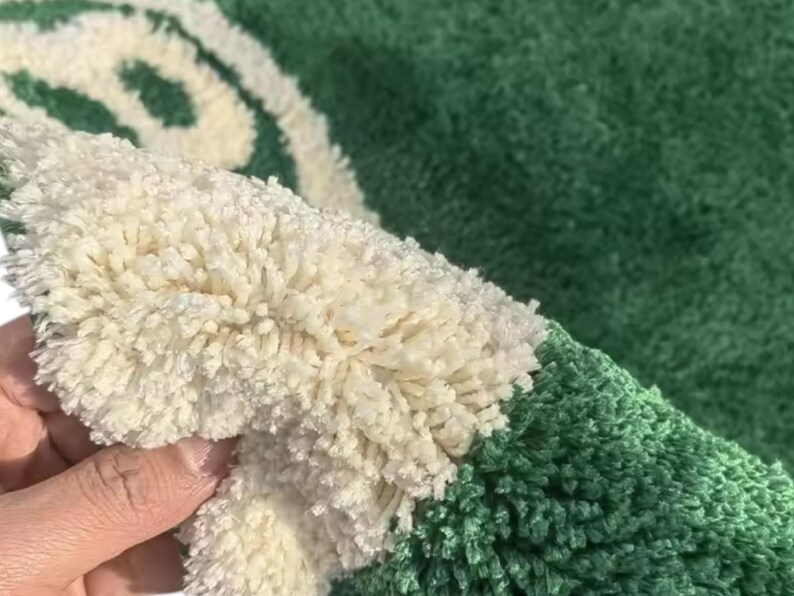 Green 8 Ball Tufted Rug – Soft Plush Non-slip Rectangle Carpet for ...