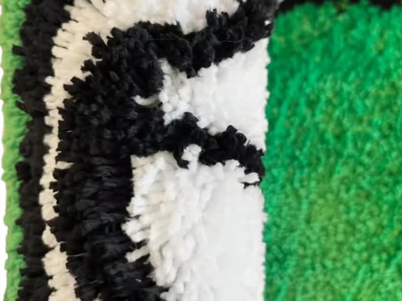 Green Vampire Teeth Tufted Rug – Thick Non-slip Carpet for Living Room ...