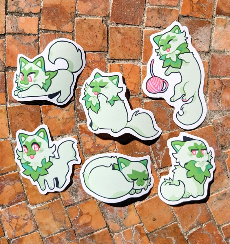 Sprigatito Stickers Mini Cute Sprigatito Pokemon Sticker - Etsy