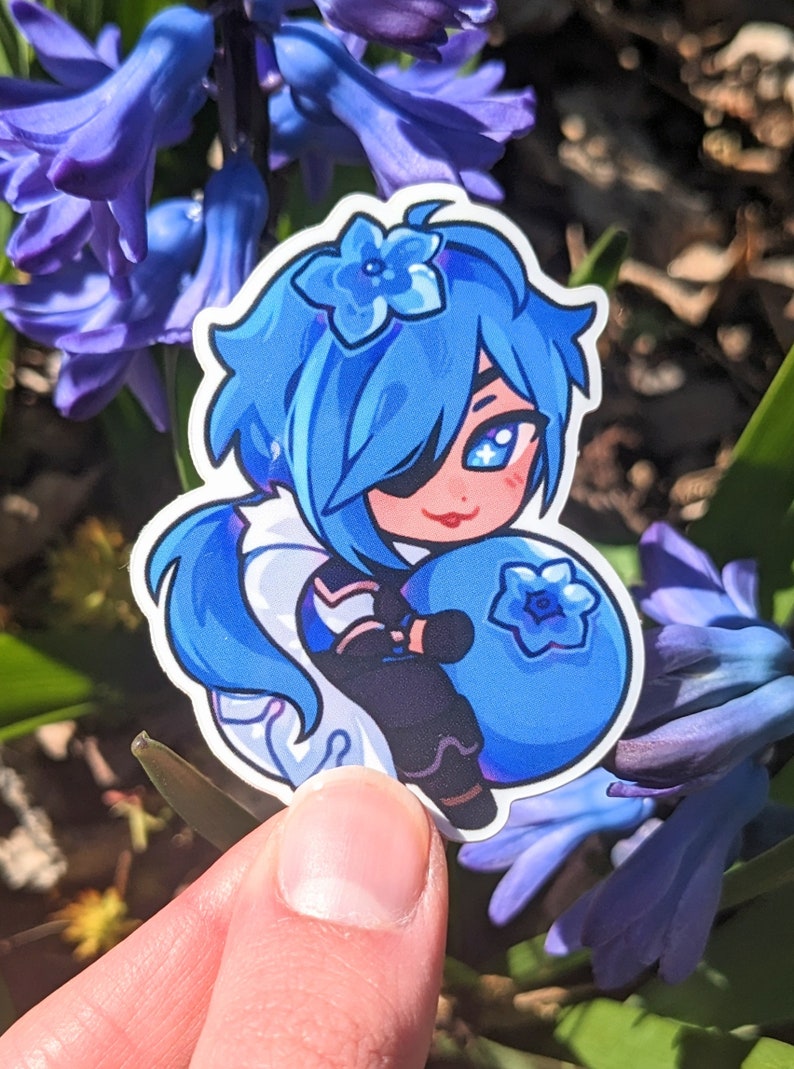 Diluc & Kaeya Stickers - Strawberry/blueberry Genshin Impact Glossy ...