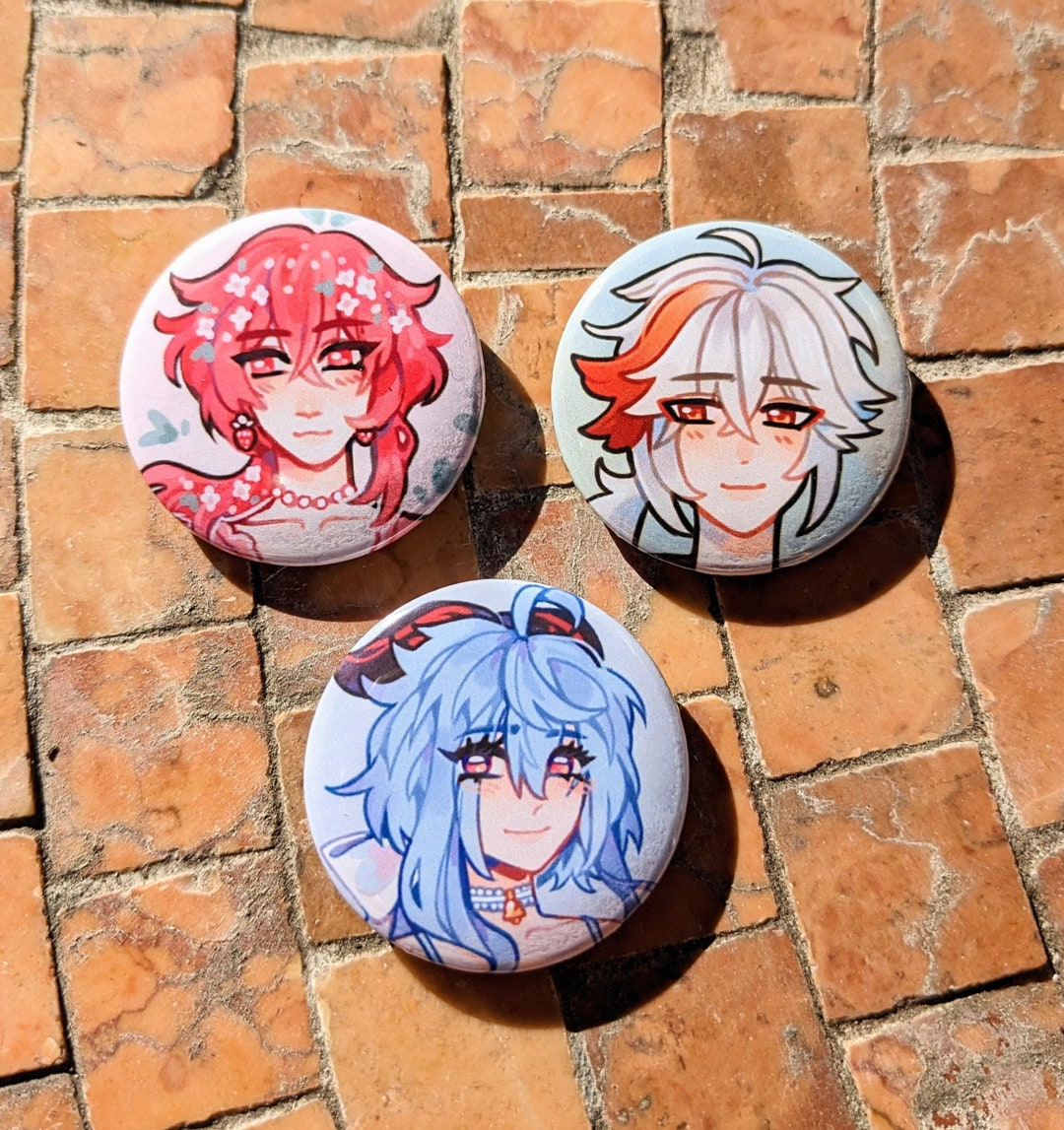 Diluc Kazuha Ganyu Genshin Impact Small 1.25 Inch Button - Etsy