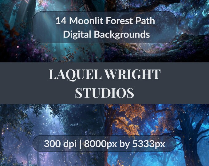 24 AI Digital Backgrounds - Enchanted FAIRY FOREST - Photo Backdrop ...