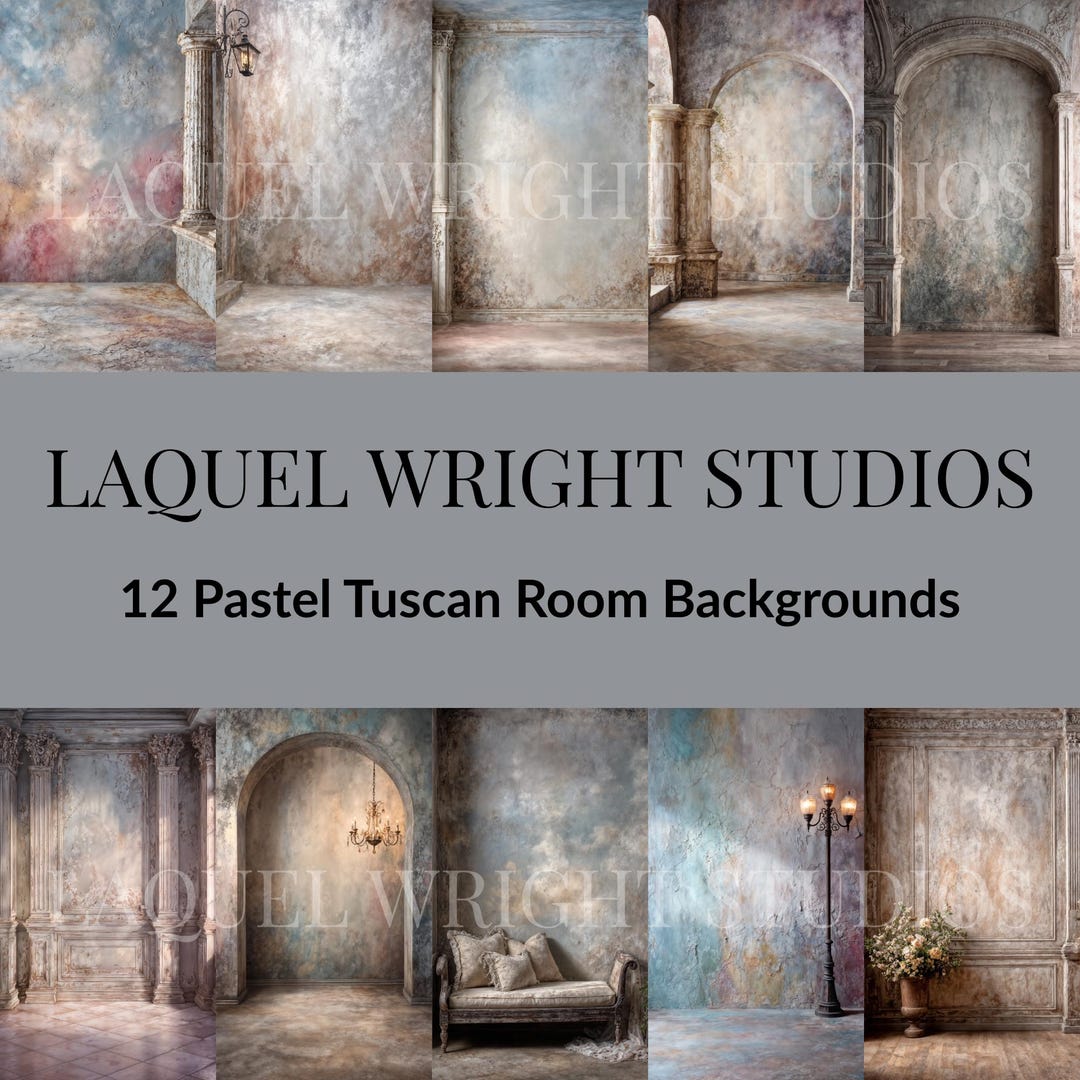 Old World Pastel Tuscan Room Digital Backgrounds, Fine Art Textures ...