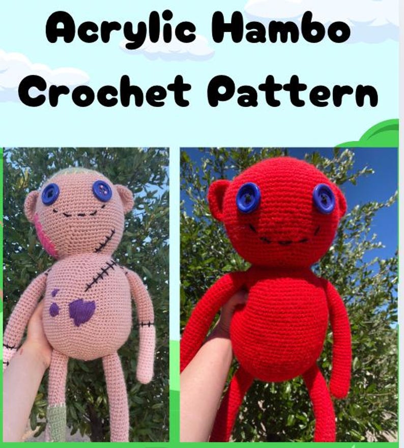 Hambo Crochet Pattern for Acrylic Yarn --NOT a Physical Product, PDF DOWNLOAD - Etsy