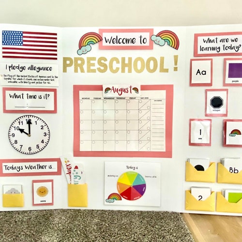 Morning Board Printable Activity Toddler Kids Homeschool | Etsy Canada