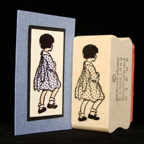 Girl Rubber Stamp - Etsy