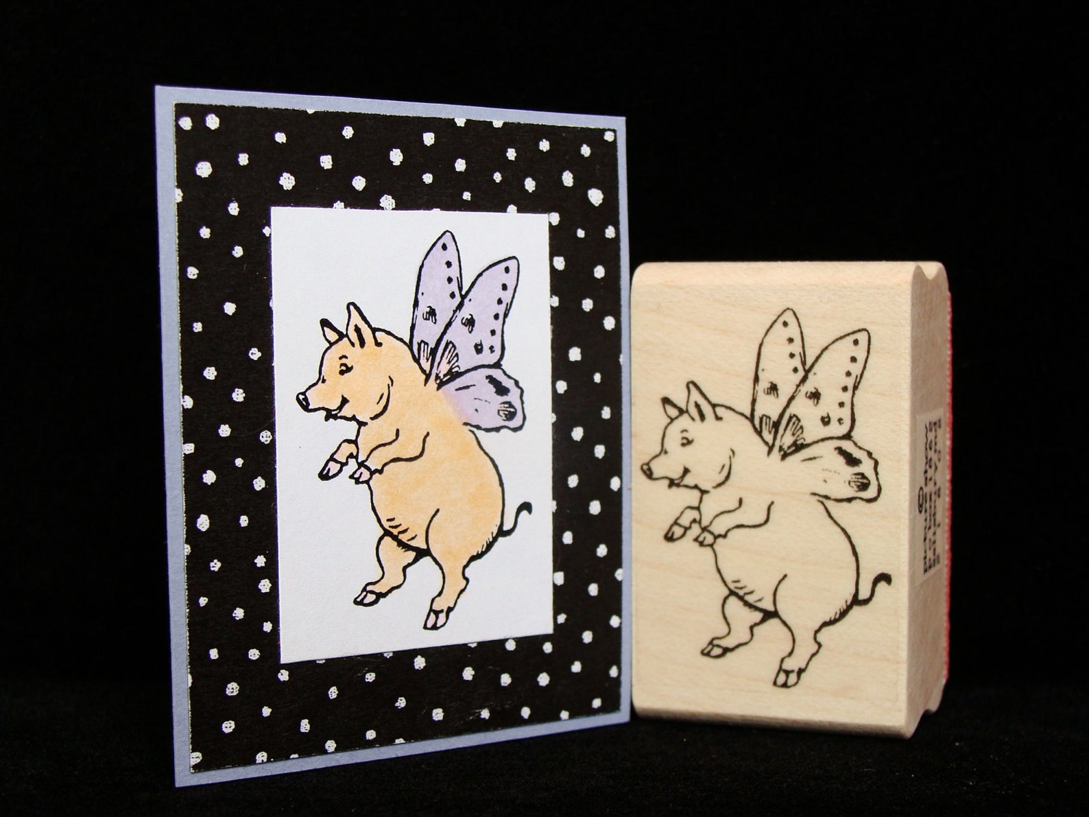 Flying Pig Rubber Stamp - Etsy
