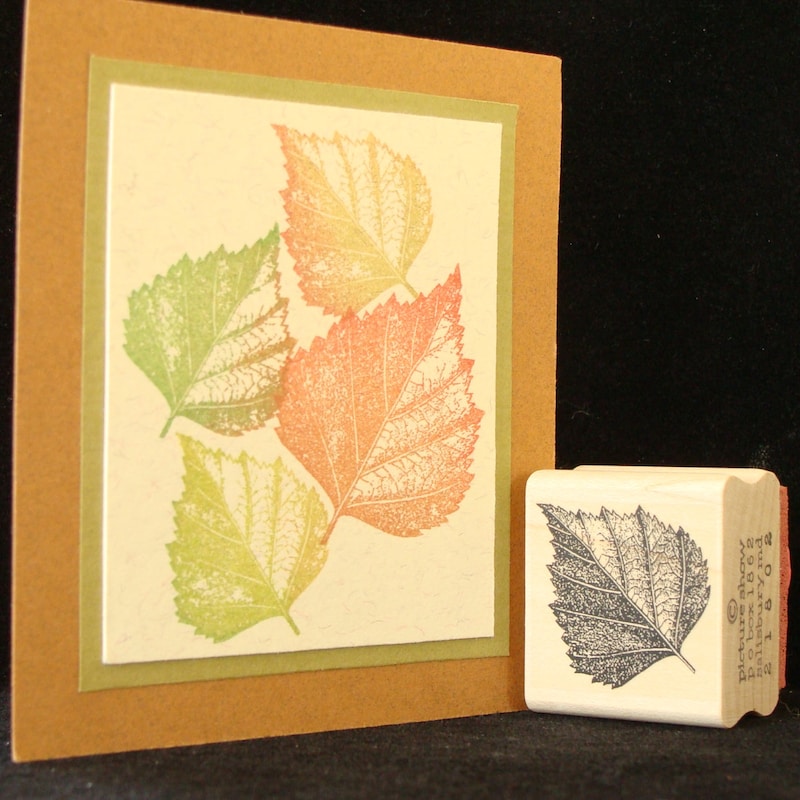 Leaf Rubber Stamp - Etsy