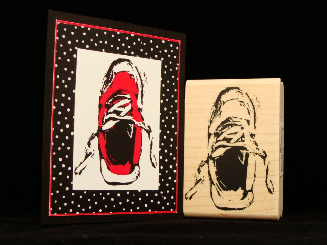 Sneaker/running Shoe Rubber Stamp ( Top View ) - Etsy