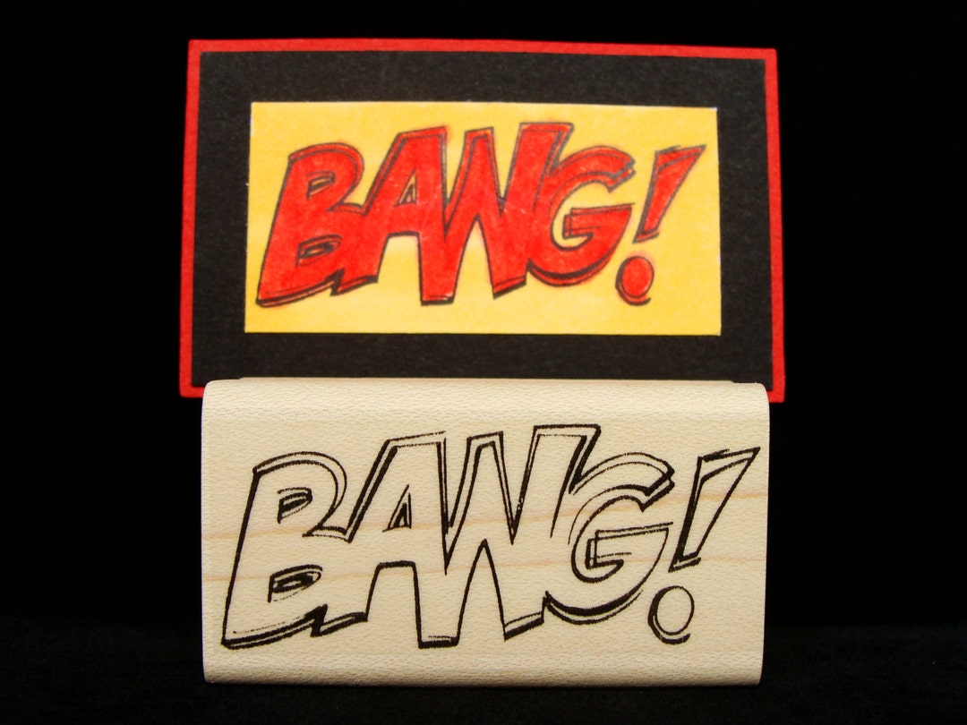 Comic Strip Rubber Stamp "bang!" - Etsy