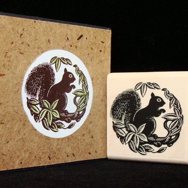 Squirrel Stamp - Etsy