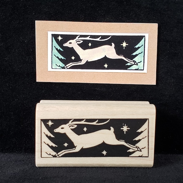 Deer Rubber Stamp - Etsy