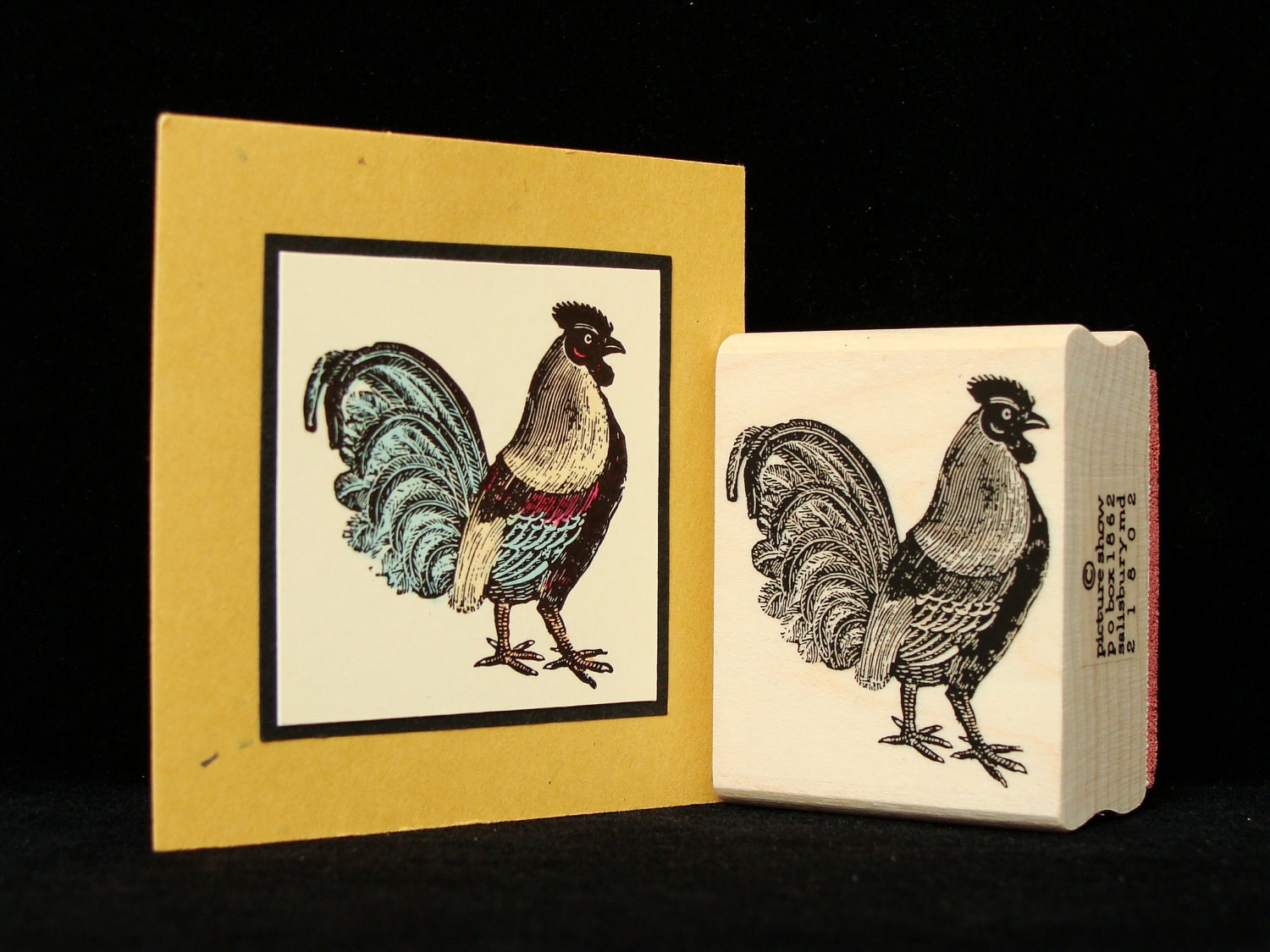 Bantam Rooster / Chicken Rubber Stamp - Etsy
