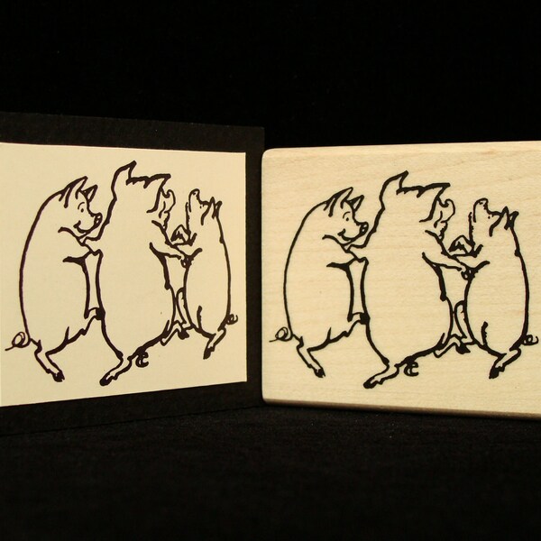 Pig Rubber Stamp - Etsy