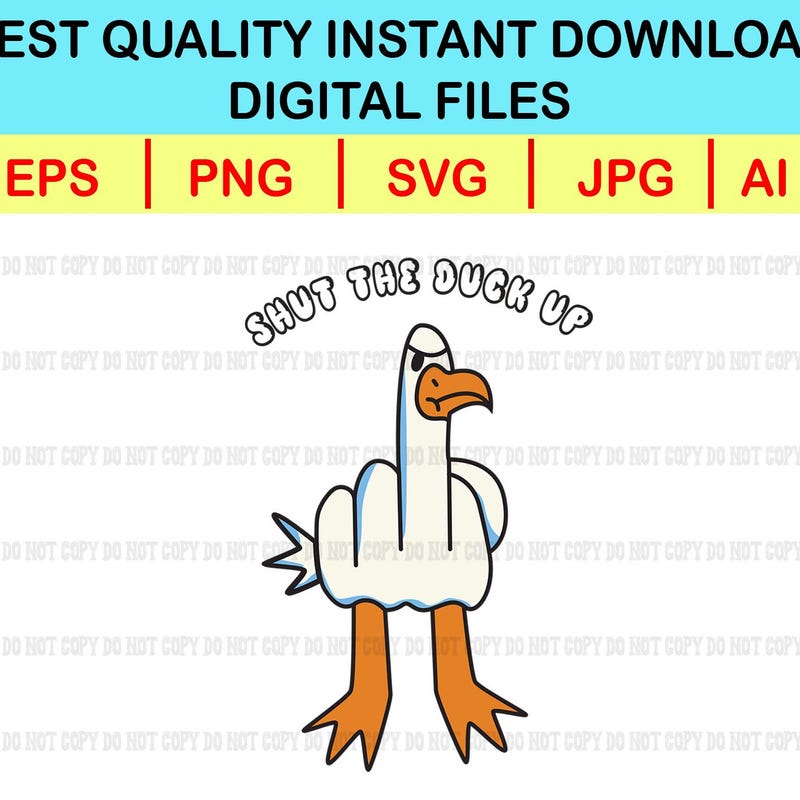 Middle Finger Duck - Etsy