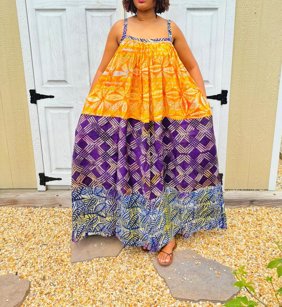 Adire Crepe Dress - Etsy