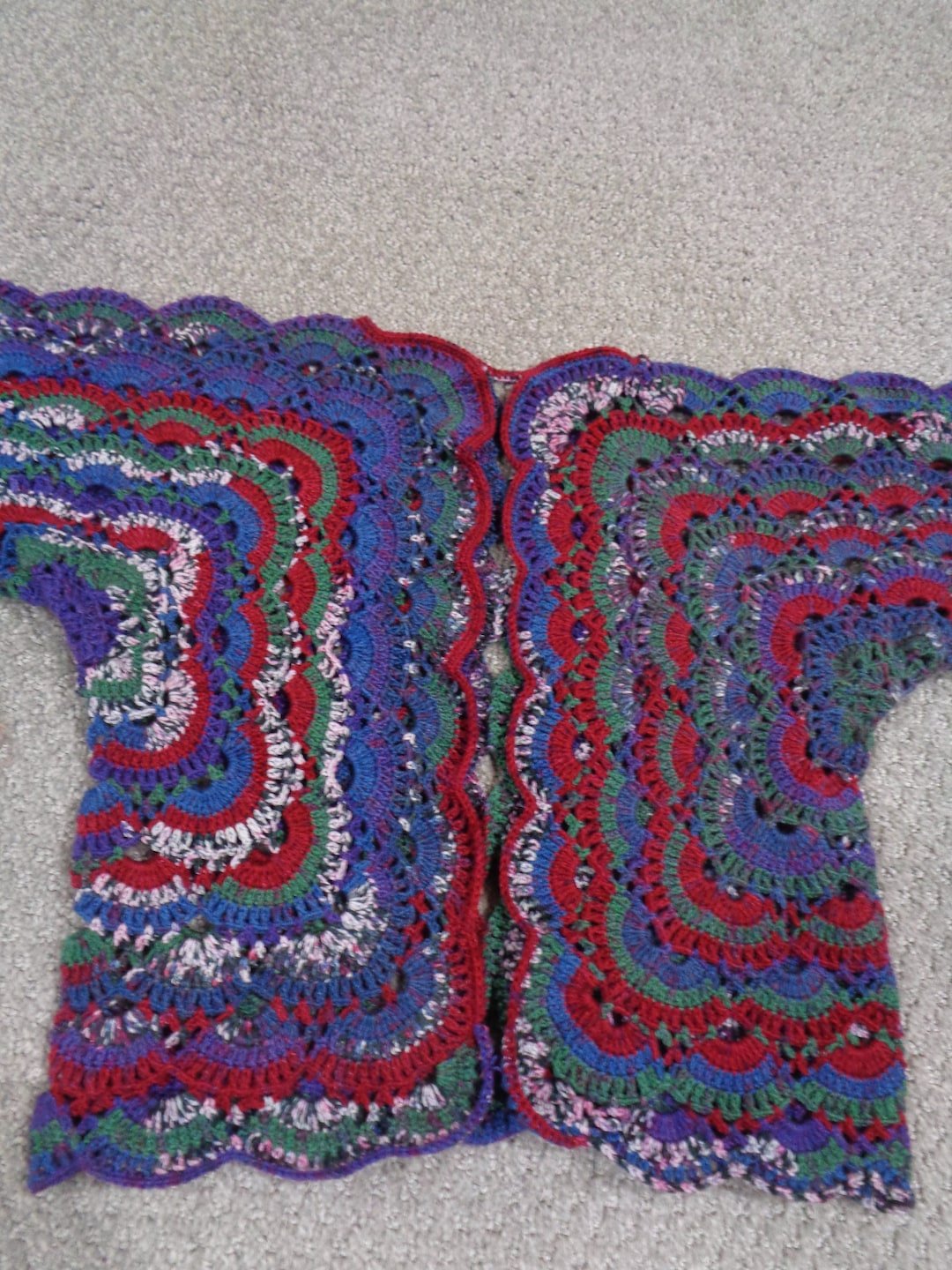 Granny Squares Cardigan Girl Boys Sweater Top Girls Gift - Etsy