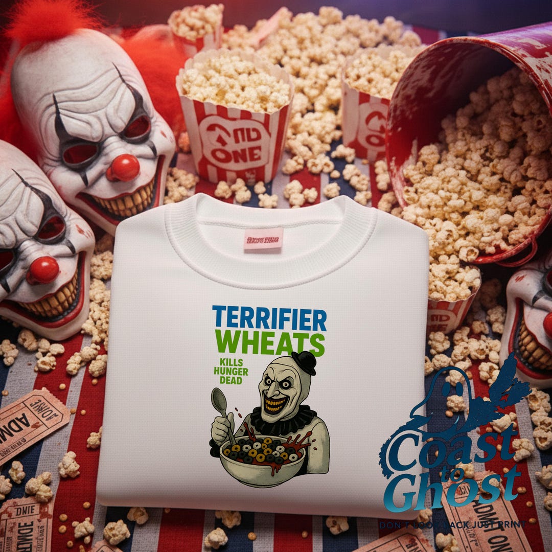 Terrifier Cereal PNG, Horrorful Scary Clown Movie Design, Food Art for ...